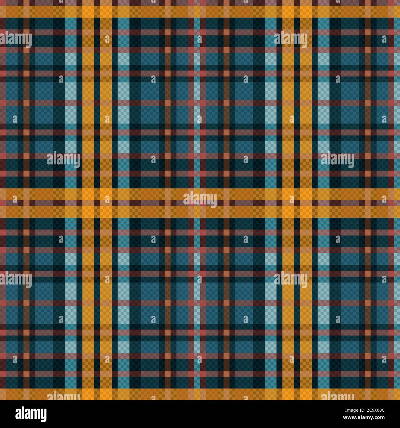 Seamless rectangular vector pattern as a tartan plaid mainly in muted ...