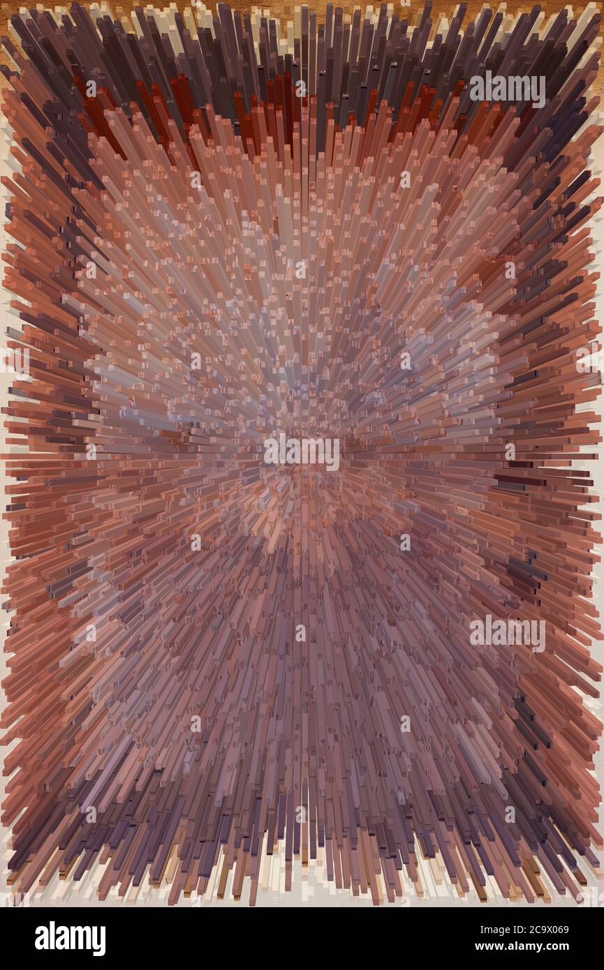 Extrusion rectangle dimensional ombre framework. Dark brown orange edge ...