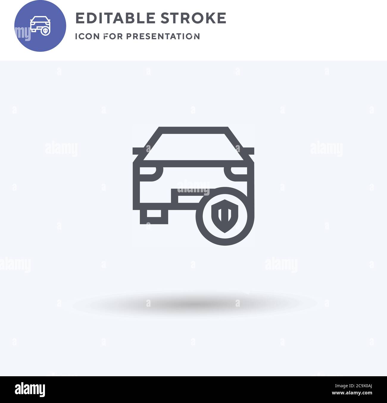 Car icon vector, filled flat sign, solid pictogram isolated on white ...