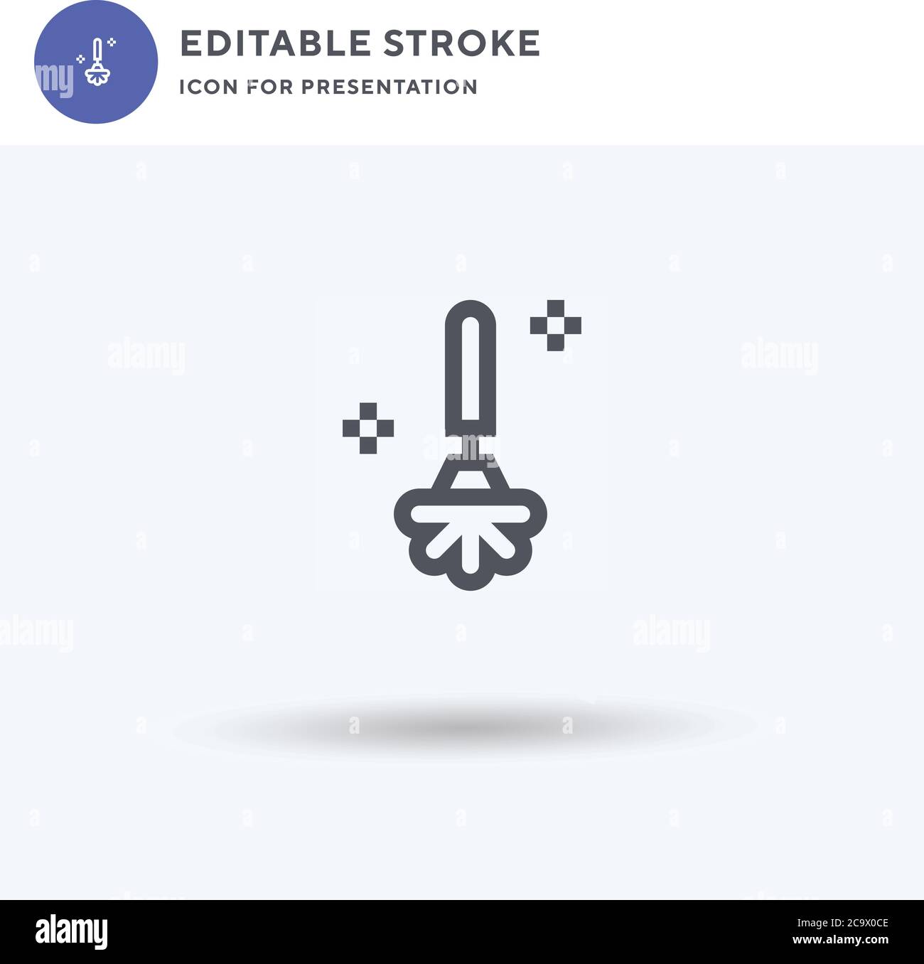 Toilet Brush icon vector, filled flat sign, solid pictogram isolated on ...
