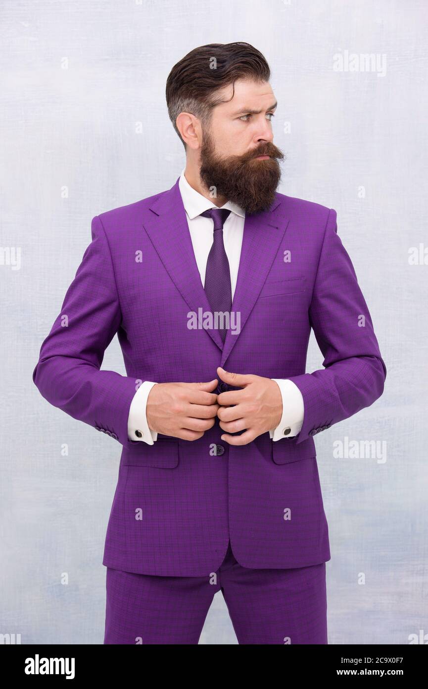 Fashionable look of successful leader handsome man, fancy groom concept ...