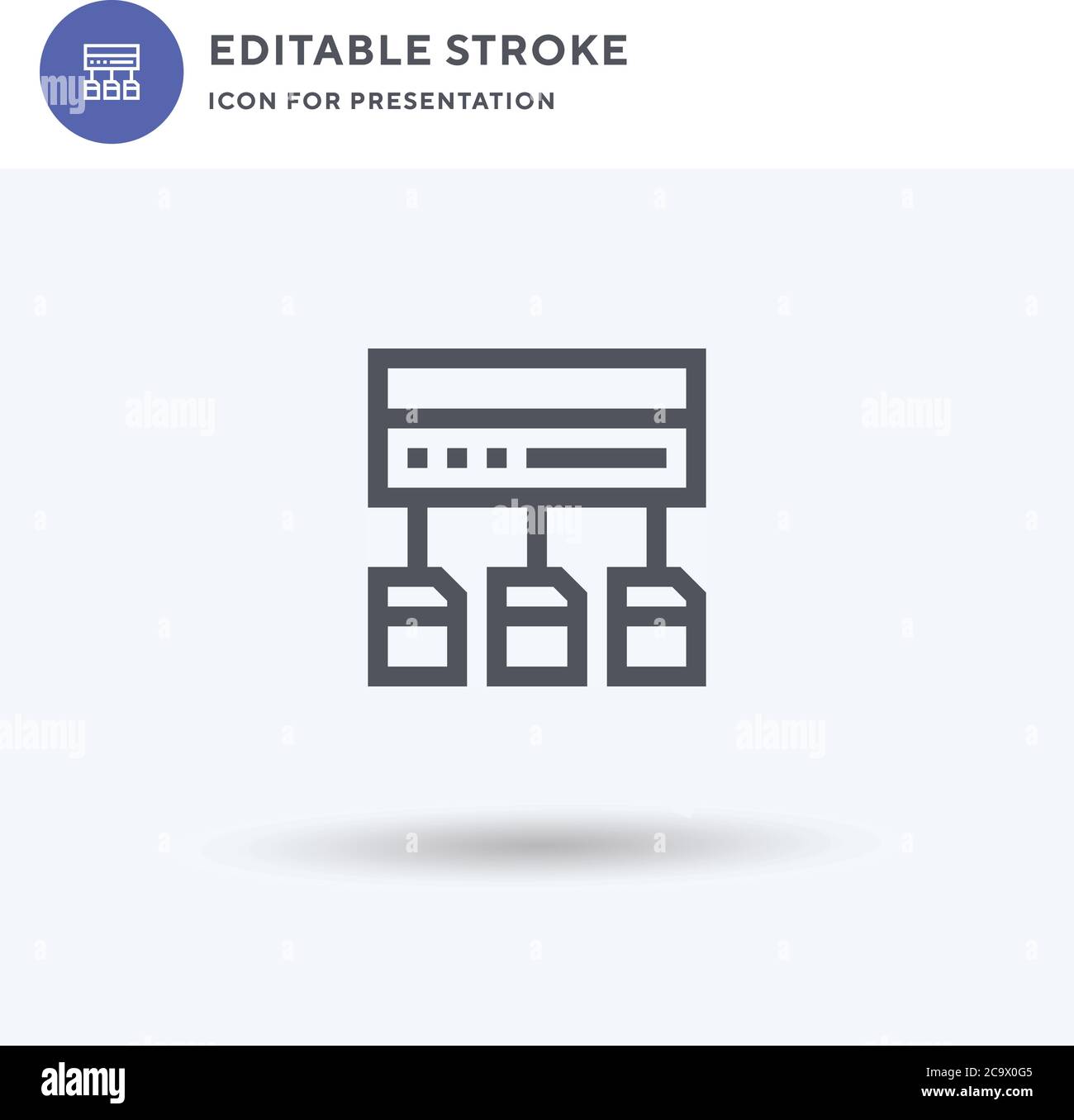 Data Flow icon vector, filled flat sign, solid pictogram isolated on ...