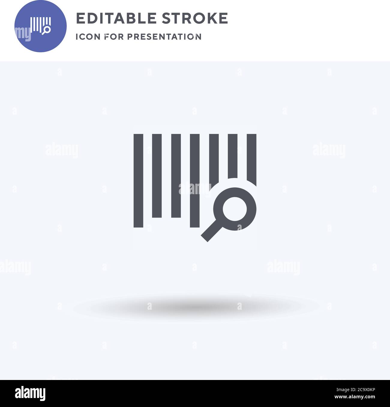 Bar Code icon vector, filled flat sign, solid pictogram isolated on ...