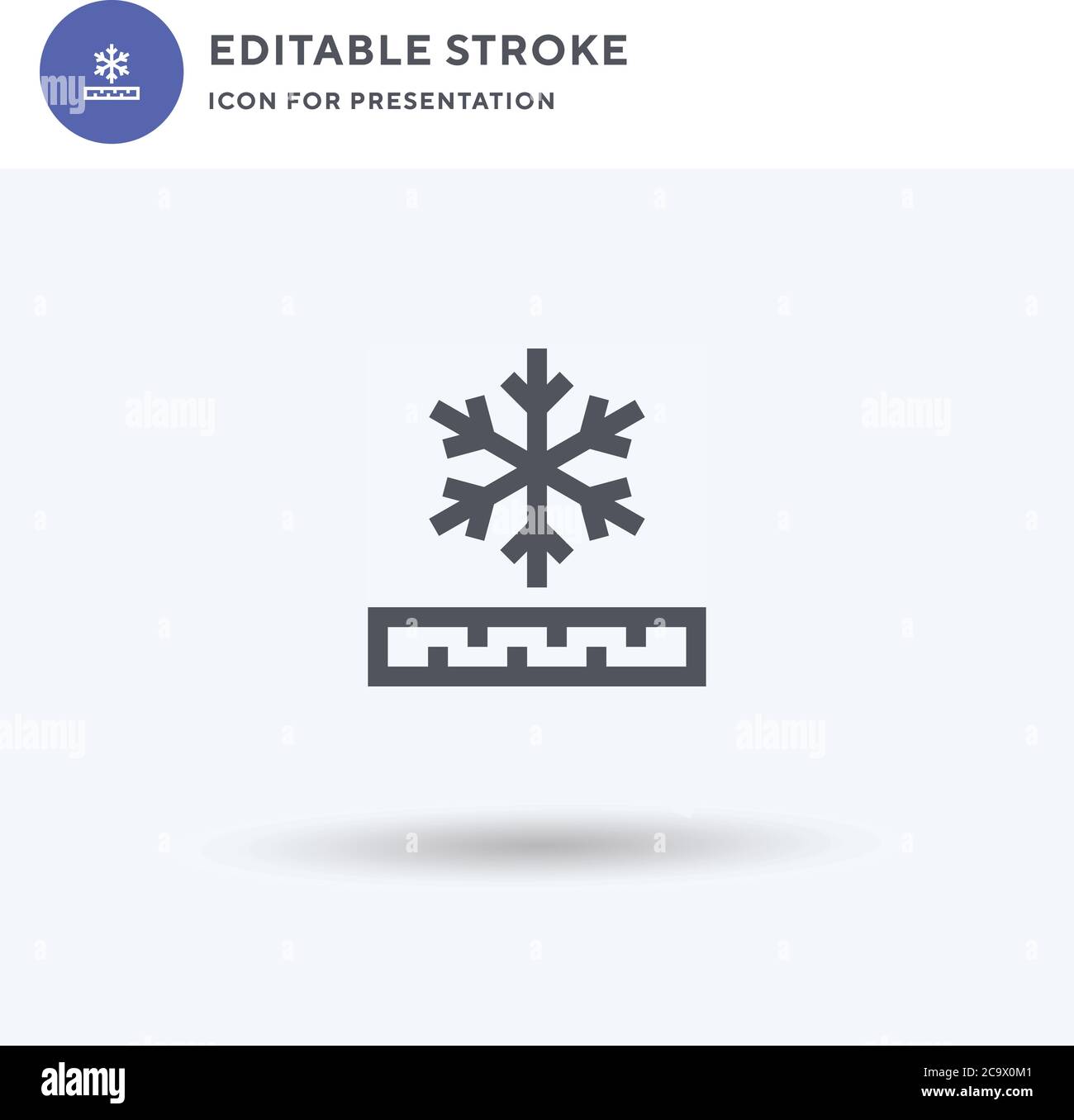 Snow Proof icon vector, filled flat sign, solid pictogram isolated on ...
