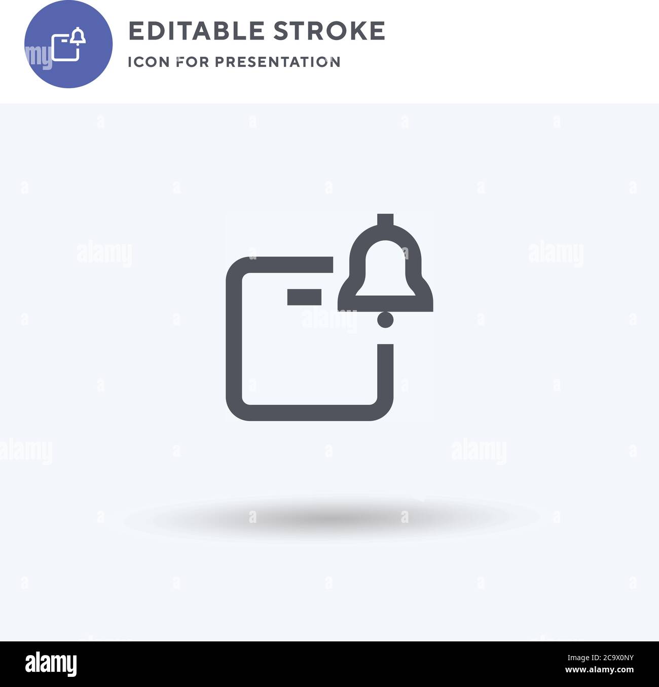 Notification icon vector, filled flat sign, solid pictogram isolated on ...