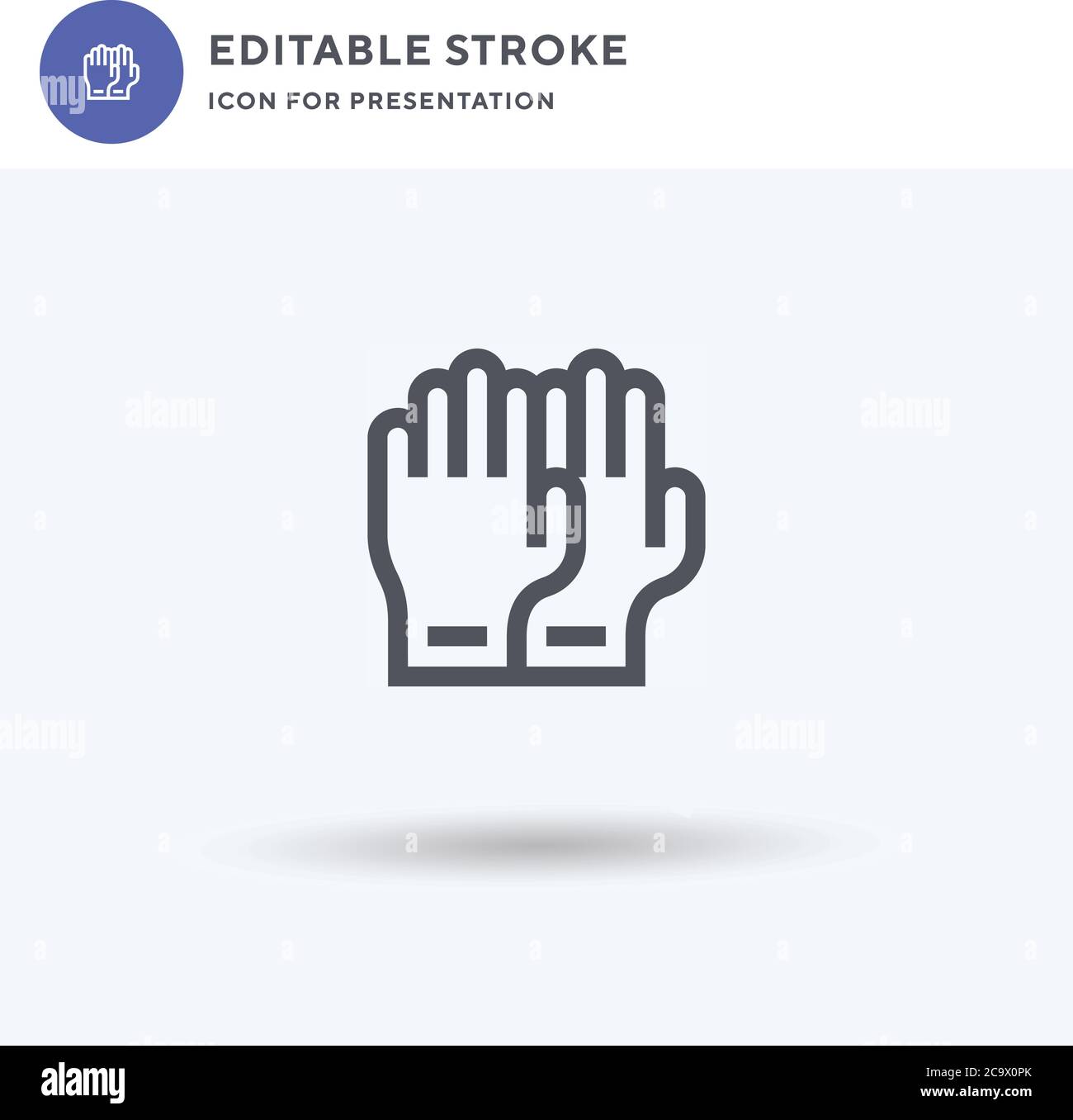 Gloves icon vector, filled flat sign, solid pictogram isolated on white ...