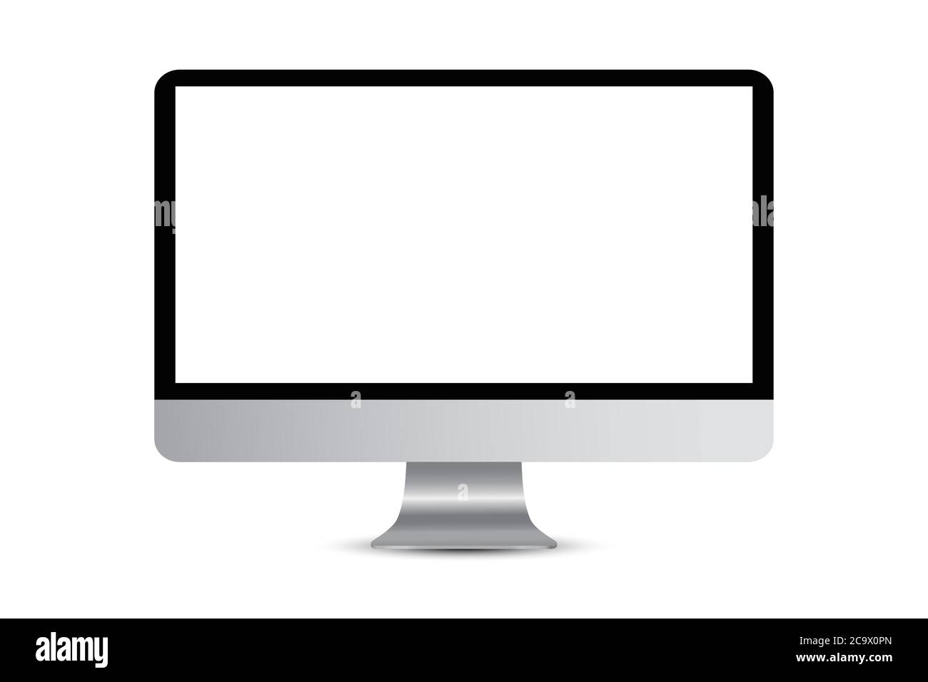 Computer Monitor Display Realistic Monoblock monitor with a blank screen Stock Vector Image ...