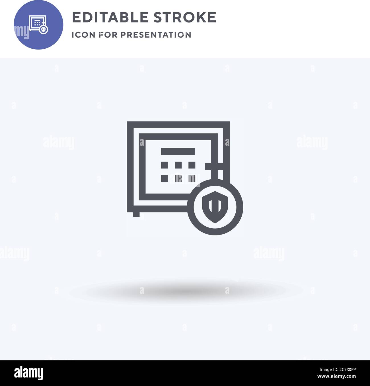 Strongbox icon vector, filled flat sign, solid pictogram isolated on ...