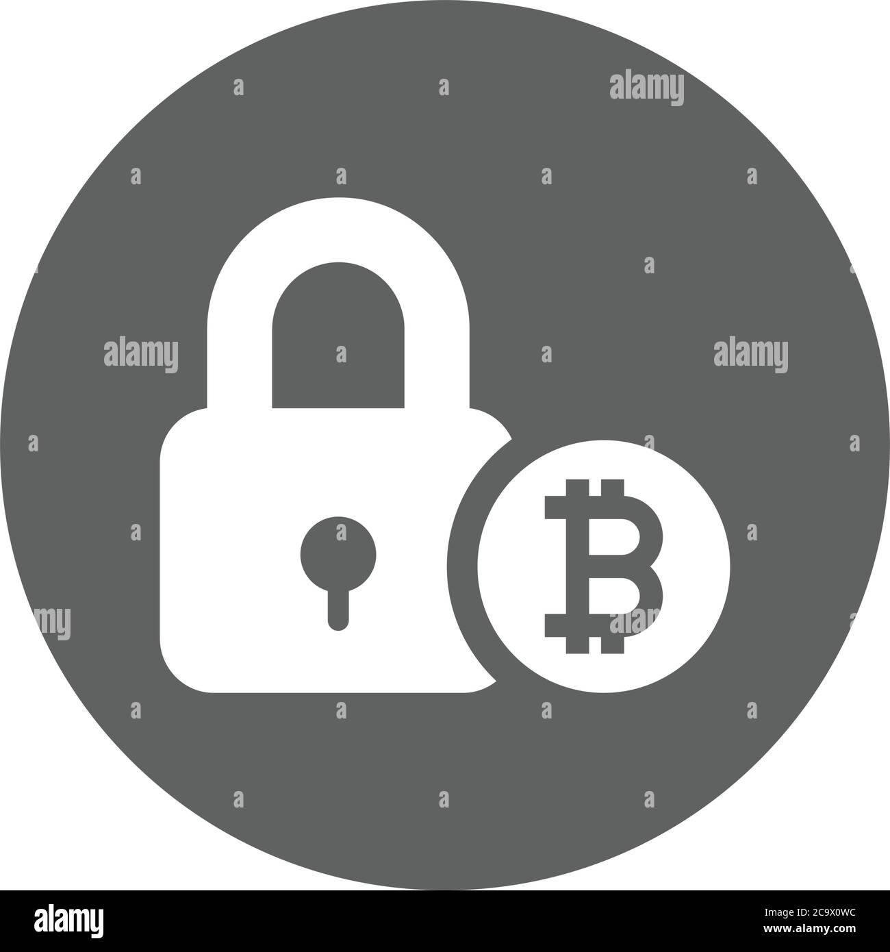 Bitcoin security icon. Use for commercial, print media, web or any type ...