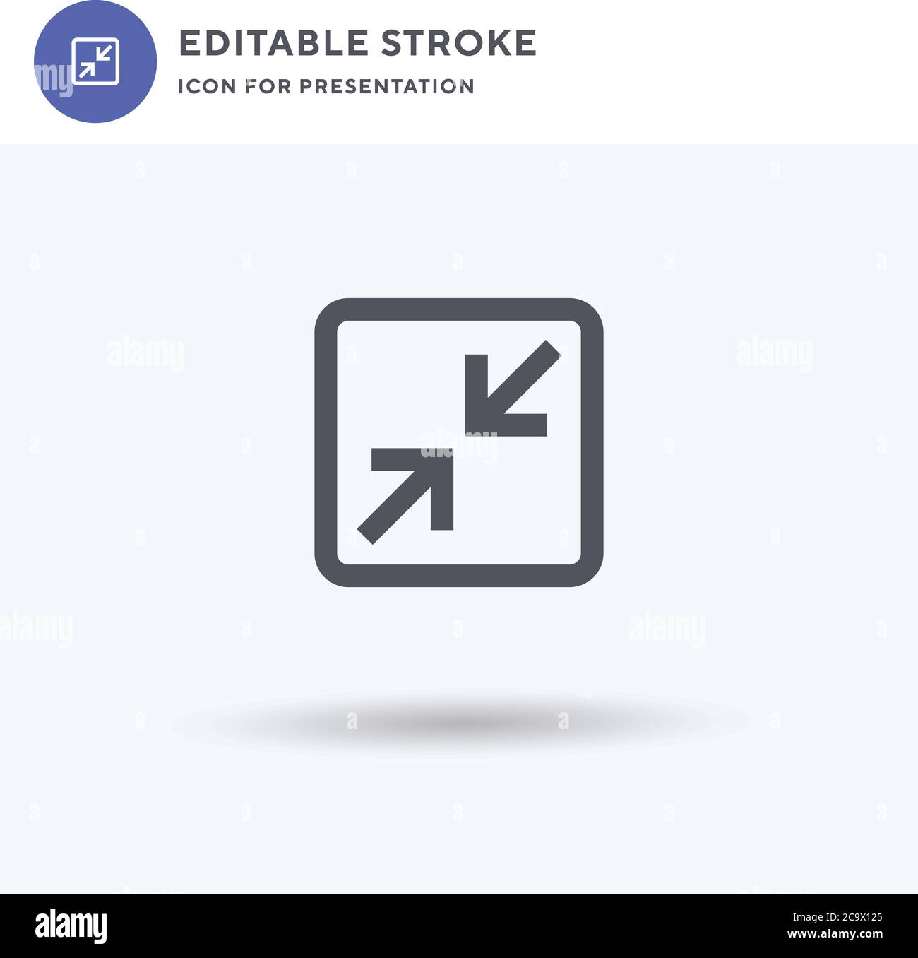 Reduce icon vector, filled flat sign, solid pictogram isolated on white ...