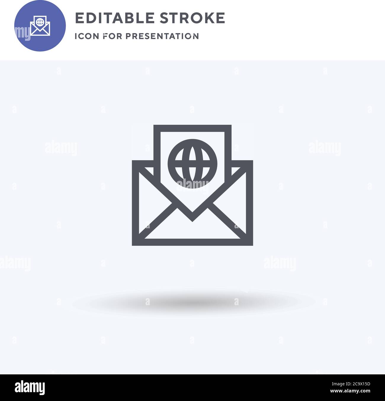 Newsletter icon vector, filled flat sign, solid pictogram isolated on ...