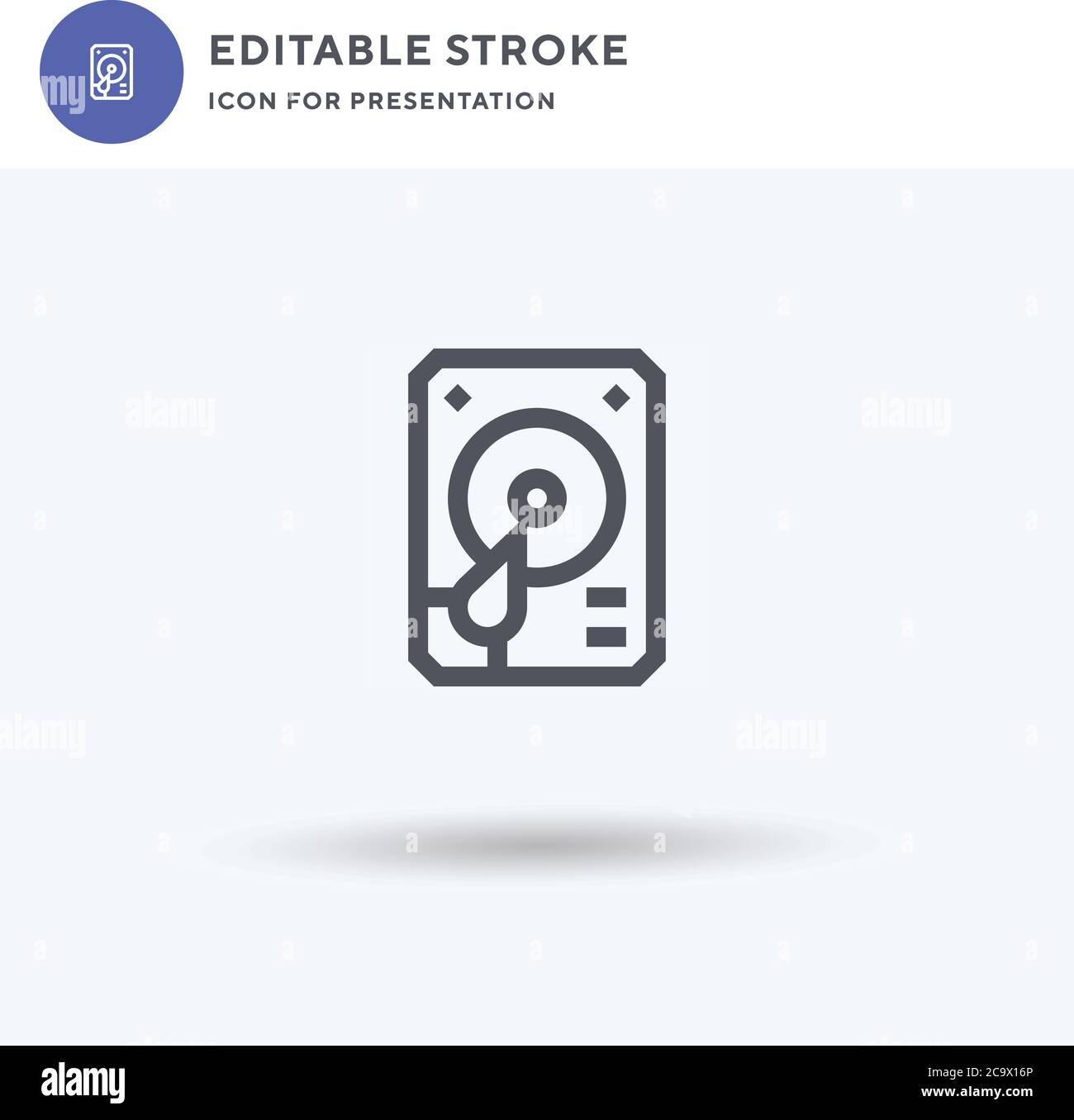 Hard Drive icon vector, filled flat sign, solid pictogram isolated on ...