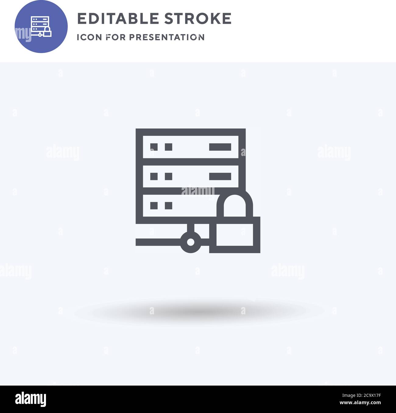 Lock icon vector, filled flat sign, solid pictogram isolated on white ...