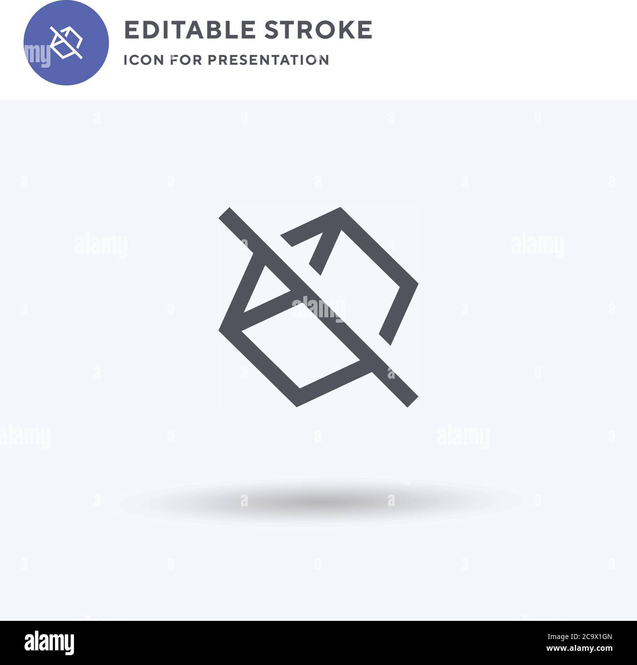 Do Not Tilt icon vector, filled flat sign, solid pictogram isolated on ...