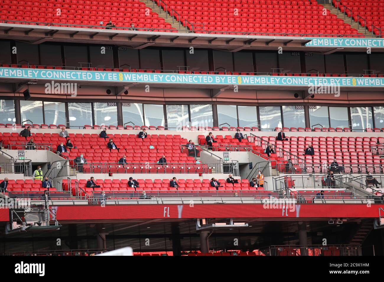 Wembley, UK. 01st Aug, 2020. The Directors box, which would normally be ...