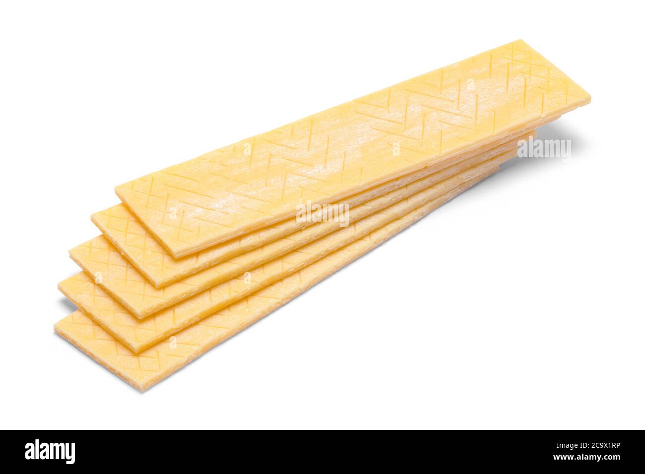 Stack of Yellow Gum Isolated on White Stock Photo - Alamy