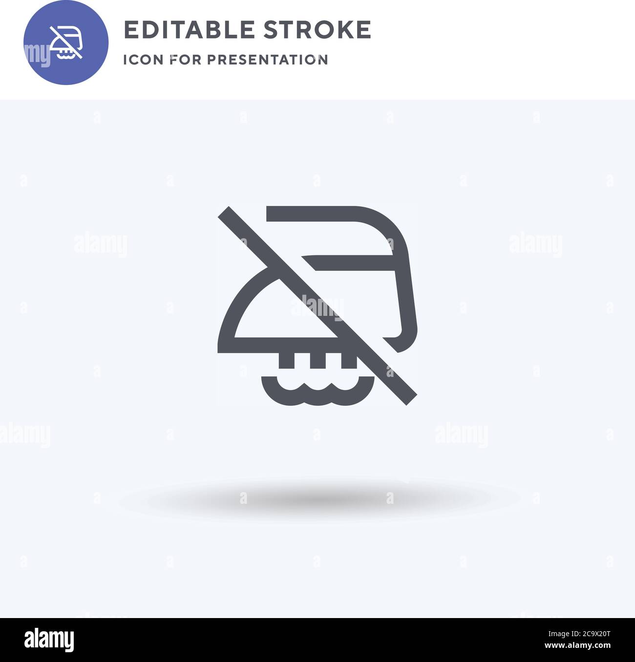 Do Not Steam icon vector, filled flat sign, solid pictogram isolated on ...