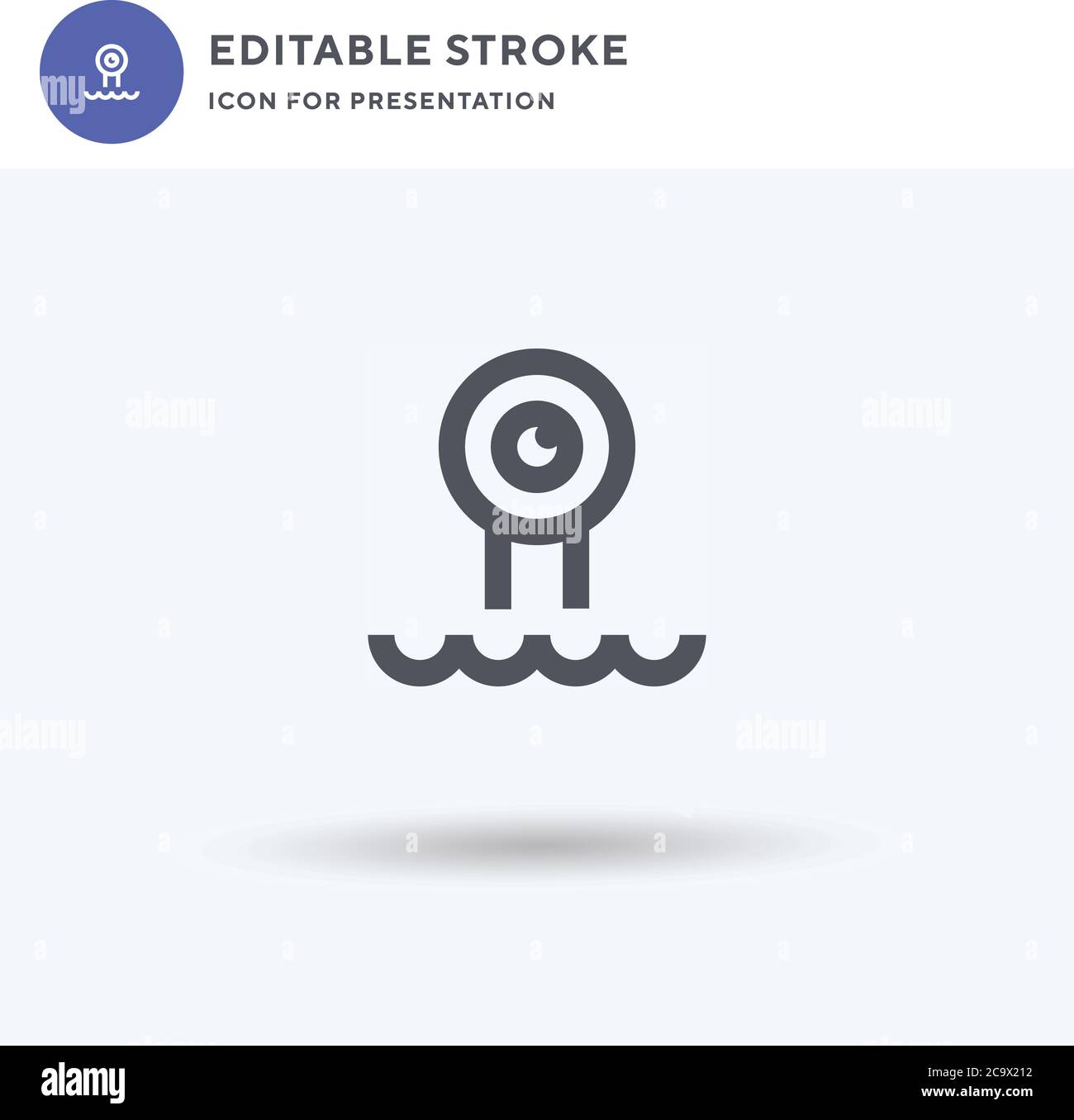 Periscope icon vector, filled flat sign, solid pictogram isolated on ...