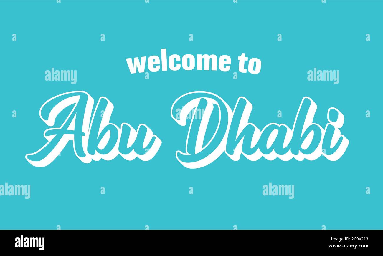 Welcome abu dhabi blue Stock Vector Images - Alamy