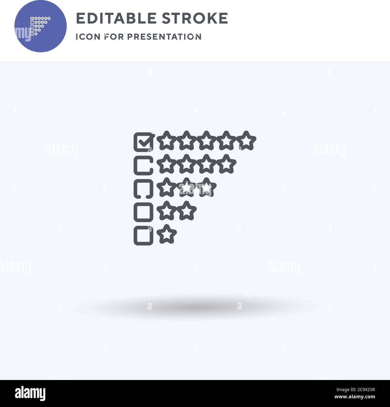 Review icon vector, filled flat sign, solid pictogram isolated on white ...