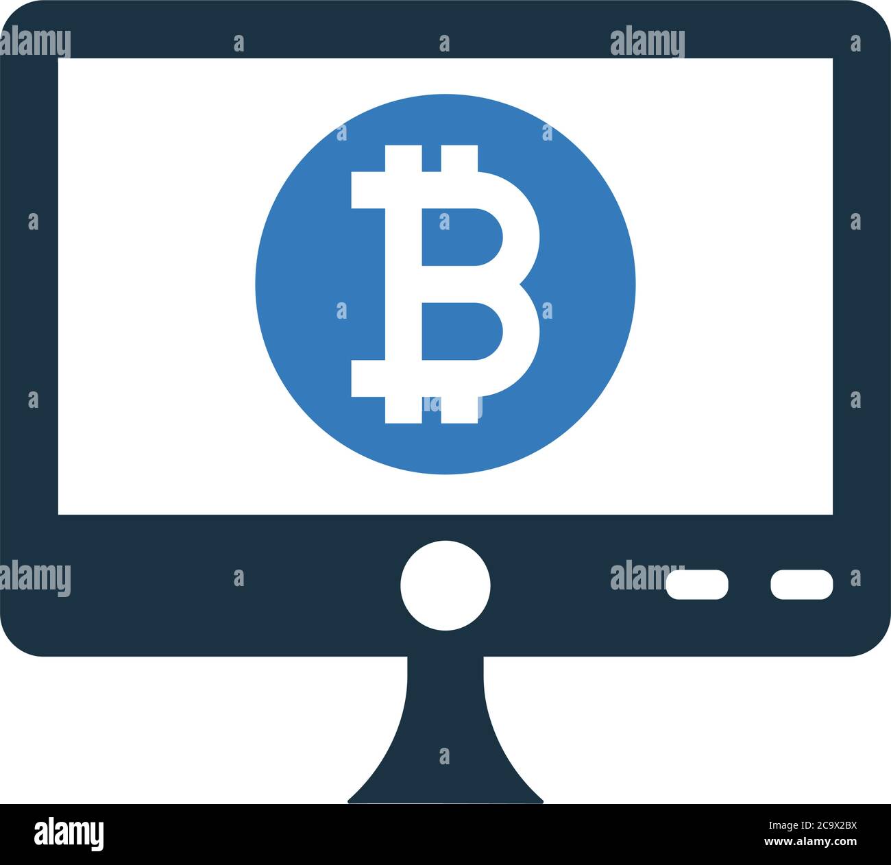 Bitcoin online payment icon. Use for commercial, print media, web or ...