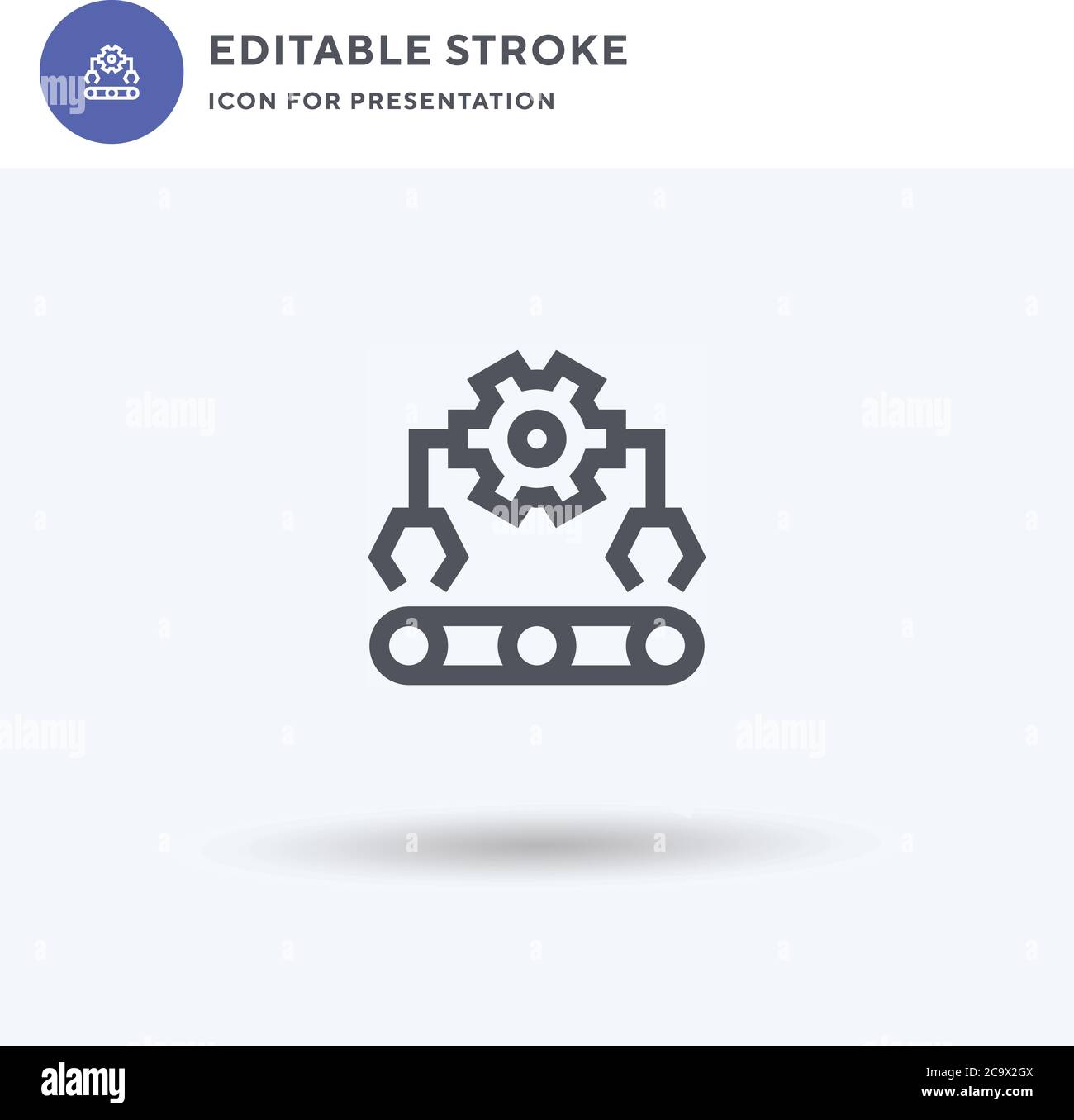 Conveyor icon vector, filled flat sign, solid pictogram isolated on ...