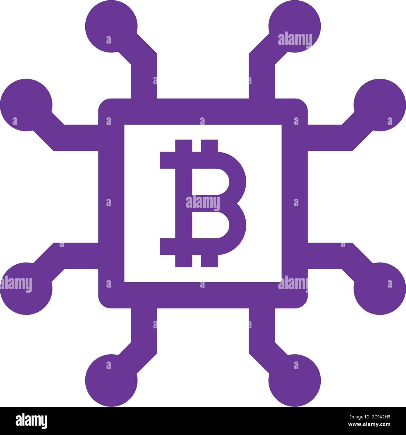 Bitcoin, block chain icon. Creative element design in designing and ...