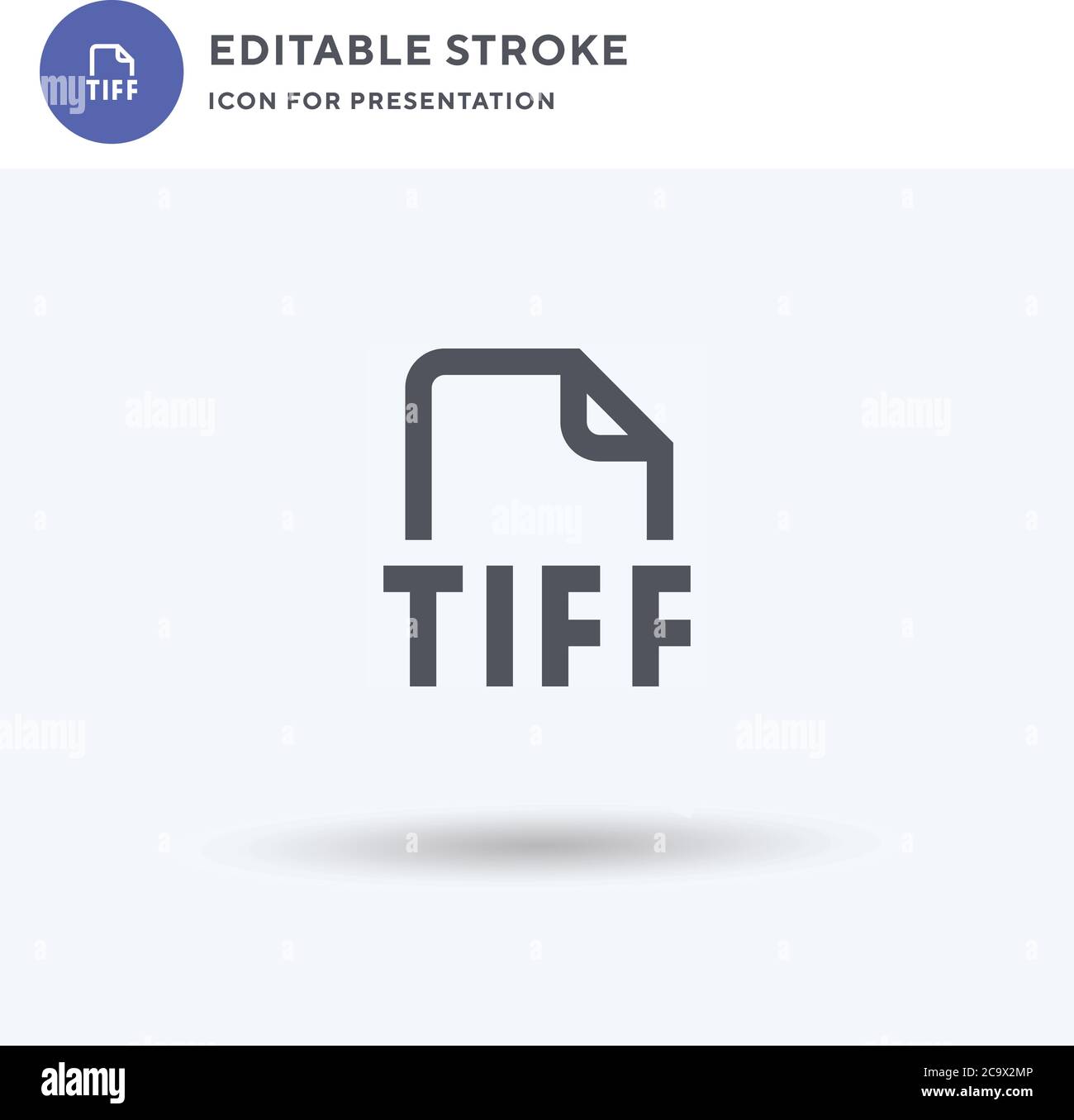 Tiff icon vector, filled flat sign, solid pictogram isolated on white ...
