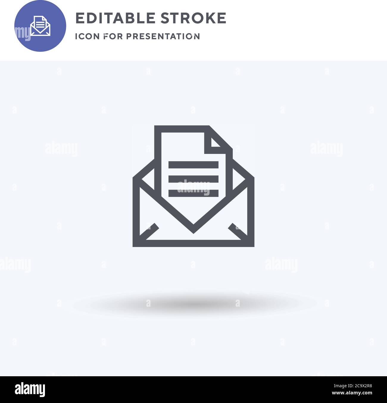 Open Mail icon vector, filled flat sign, solid pictogram isolated on ...