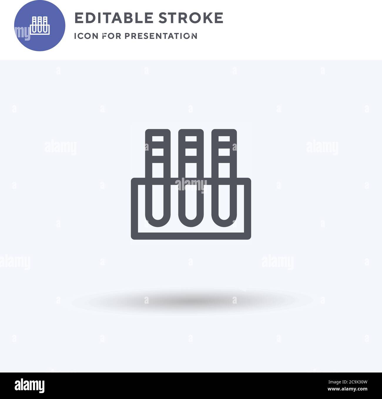 Tubes icon vector, filled flat sign, solid pictogram isolated on white ...