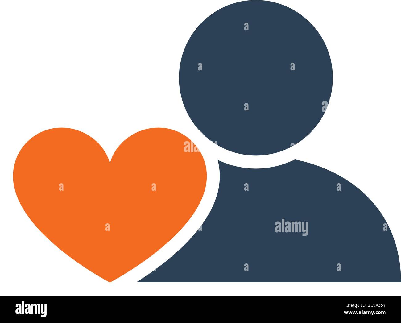 Male avatar with heart Cut Out Stock Images & Pictures - Alamy