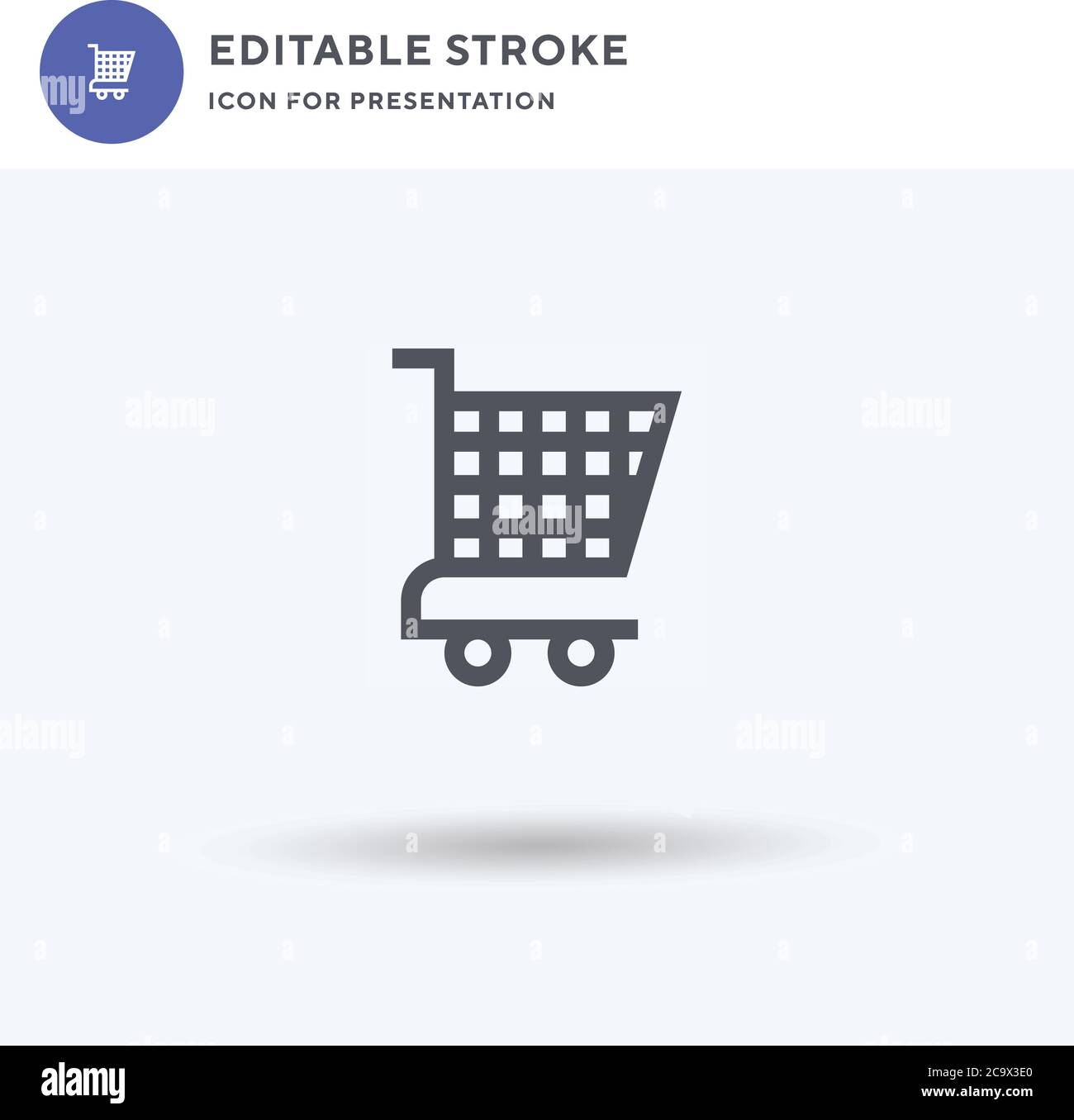 Cart icon vector, filled flat sign, solid pictogram isolated on white ...