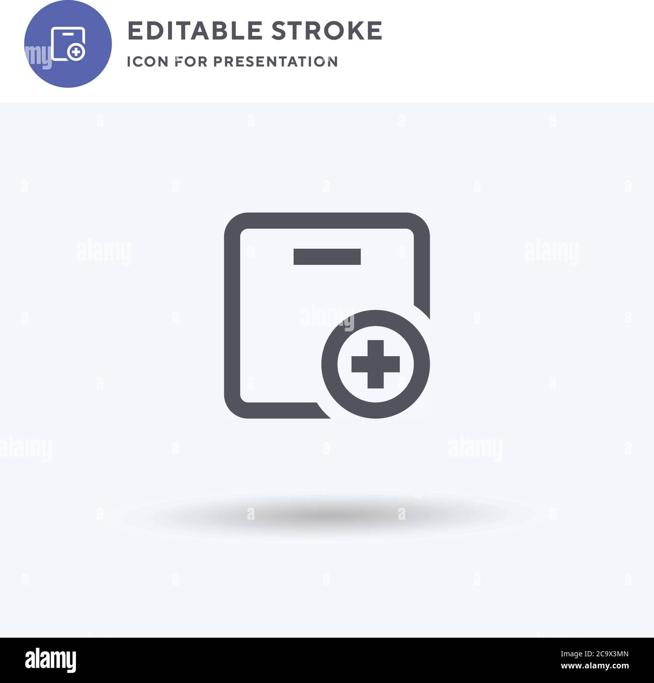 Add Package icon vector, filled flat sign, solid pictogram isolated on ...