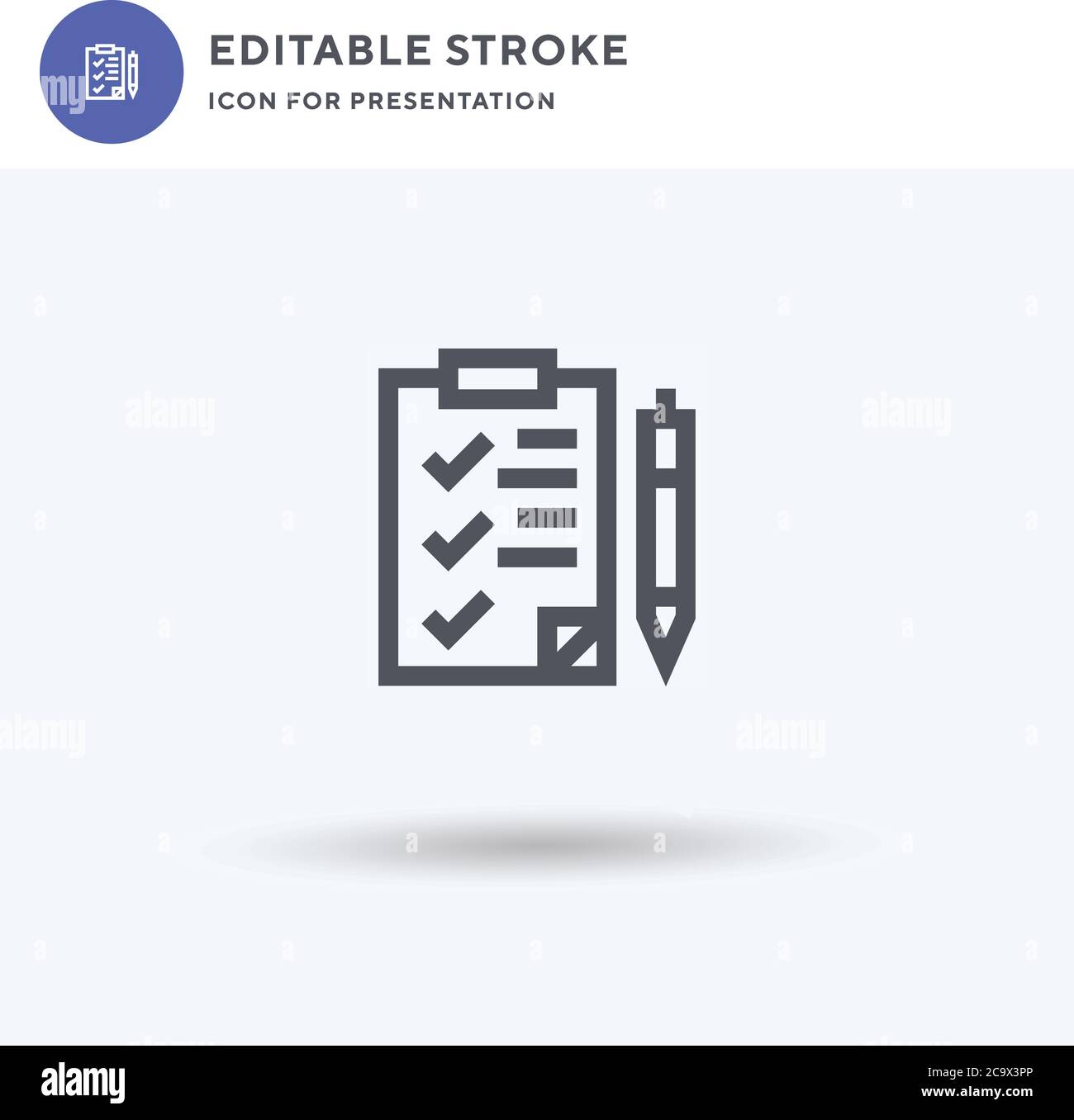 Clipboard icon vector, filled flat sign, solid pictogram isolated on ...