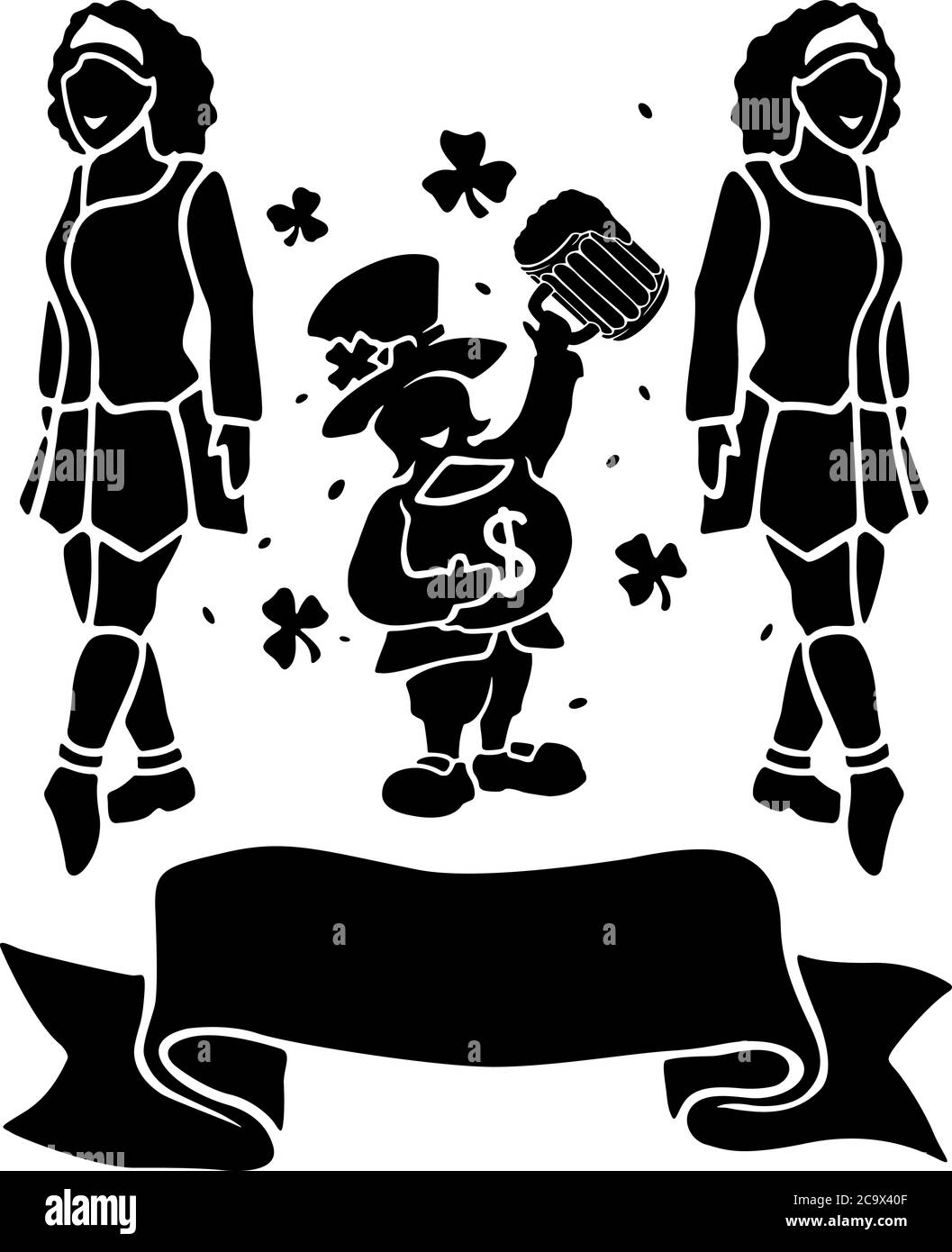 Irish dancers Stock Vector Images - Alamy