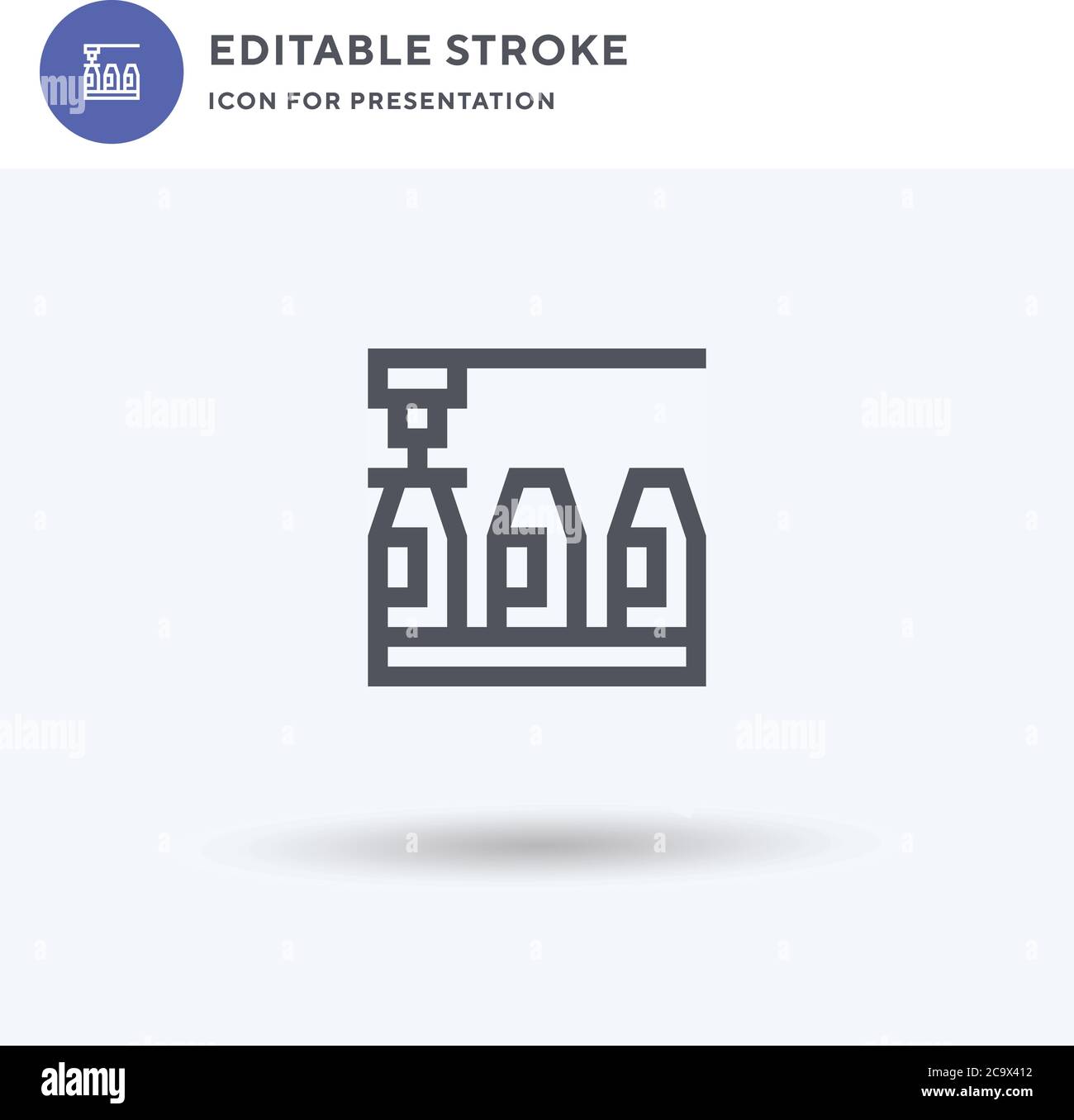 Conveyor icon vector, filled flat sign, solid pictogram isolated on ...