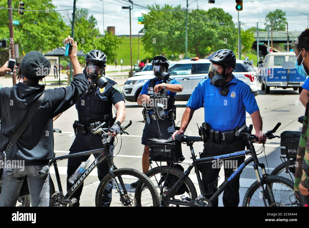 Dayton, Ohio United States 05/30/2020 police and SWAT officers ...