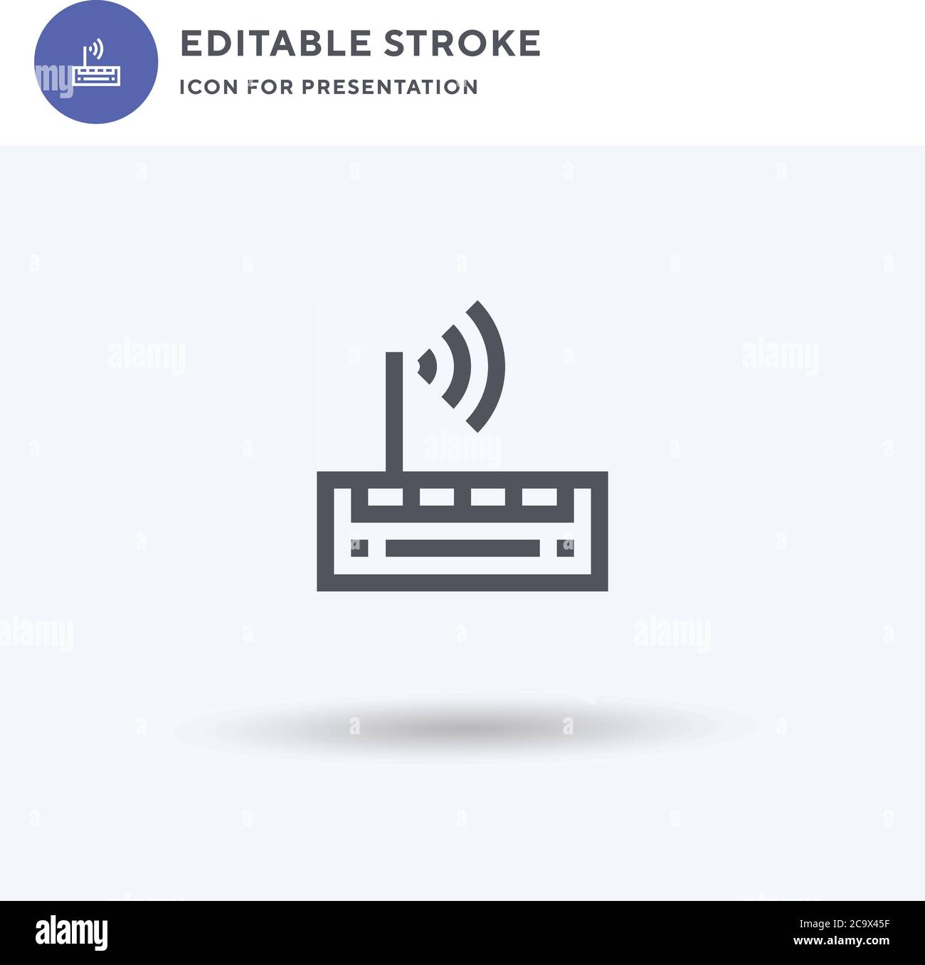 Router icon vector, filled flat sign, solid pictogram isolated on white ...