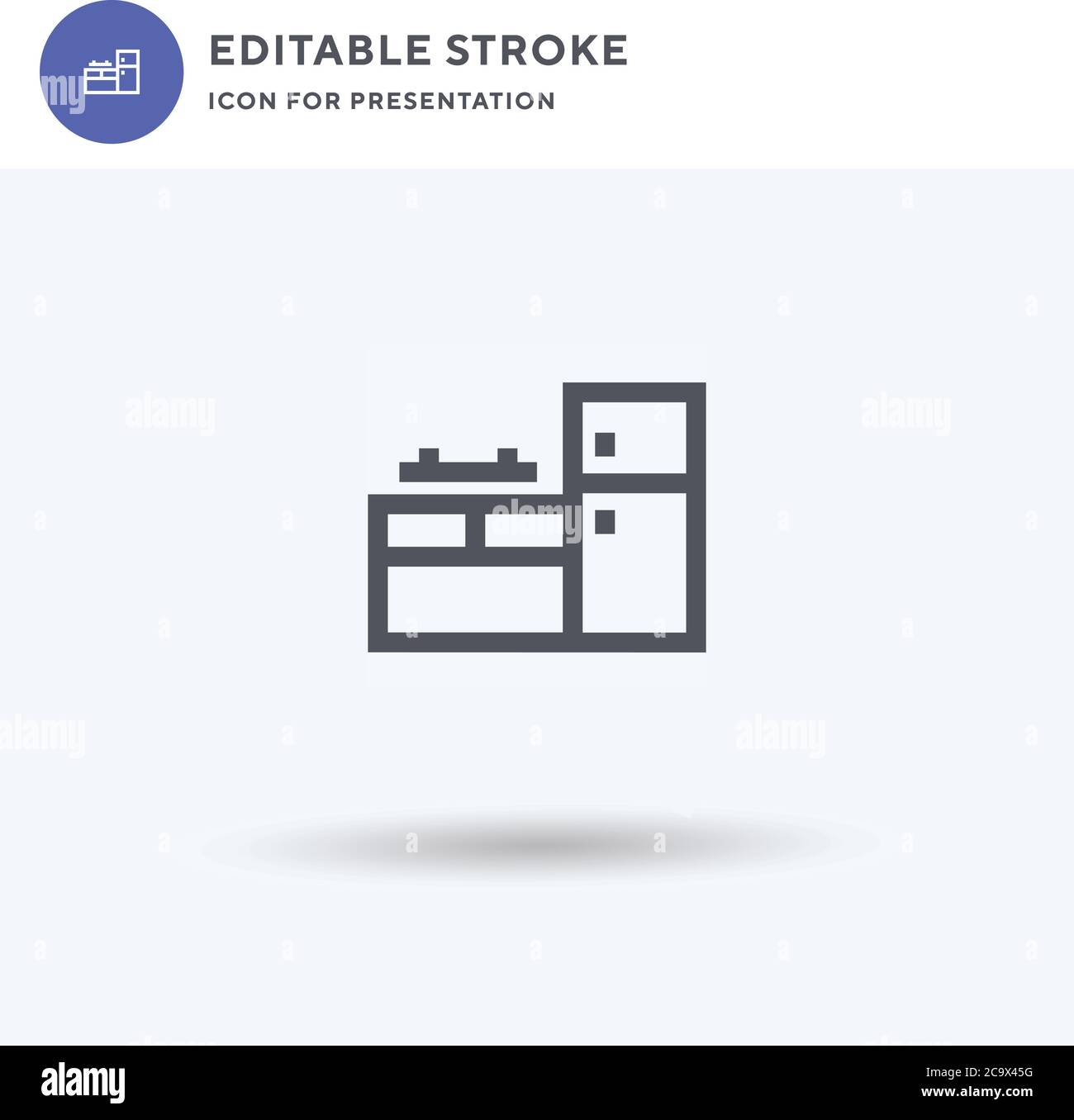 Kitchen icon vector, filled flat sign, solid pictogram isolated on ...