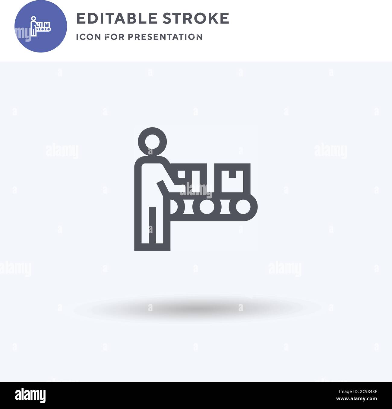 Production icon vector, filled flat sign, solid pictogram isolated on ...