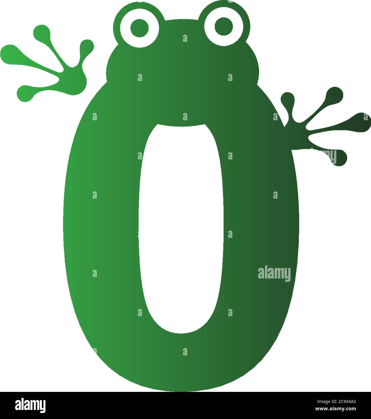 Letter O logo design frog footprints concept icon illustration Stock ...