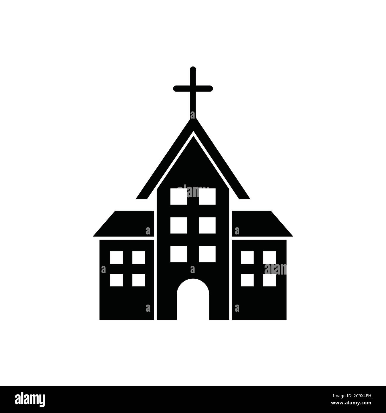 Wooden church simple architecture Stock Vector Images - Alamy