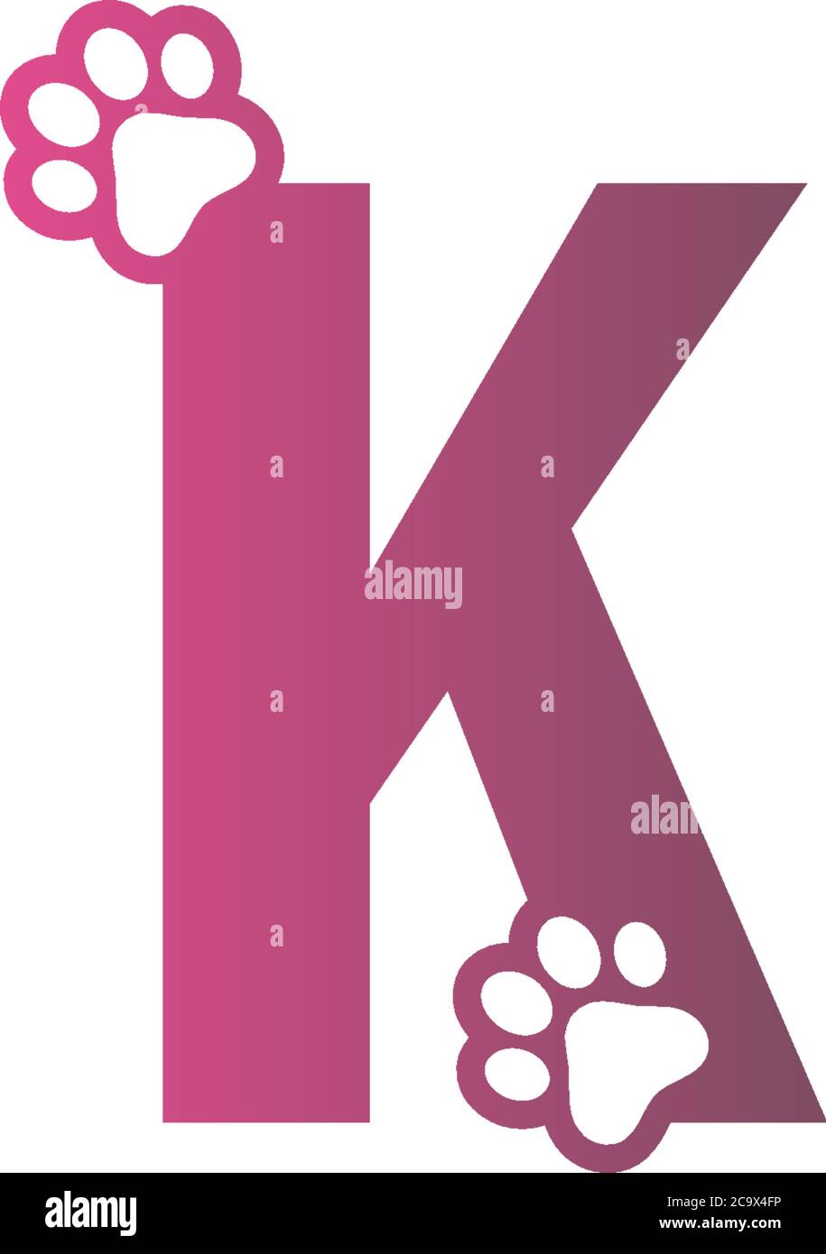 K dog logo hi-res stock photography and images - Alamy
