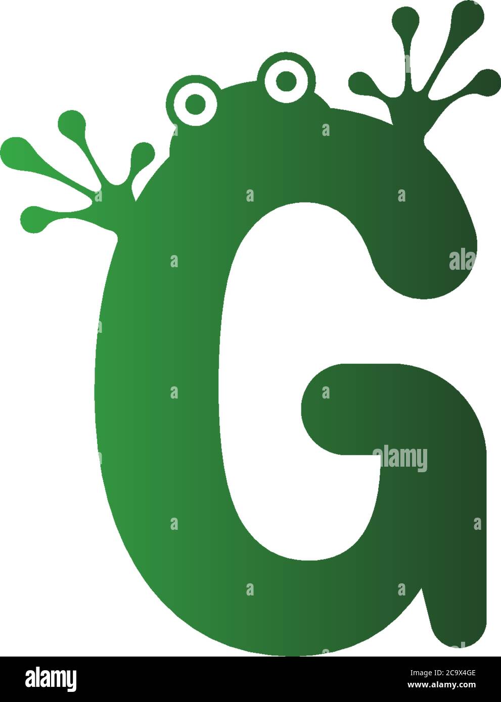 Letter G logo design frog footprints concept icon illustration Stock ...