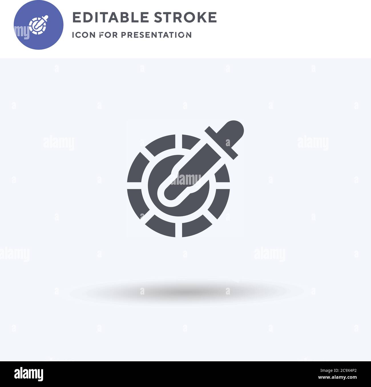 Pipette icon vector, filled flat sign, solid pictogram isolated on ...