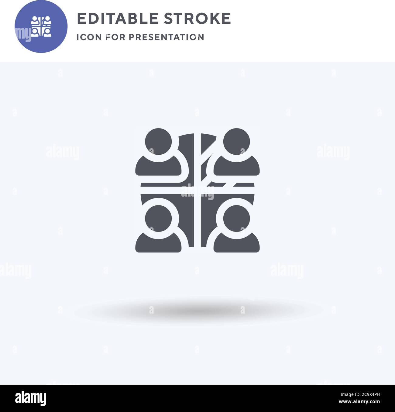 Teamwork icon vector, filled flat sign, solid pictogram isolated on ...