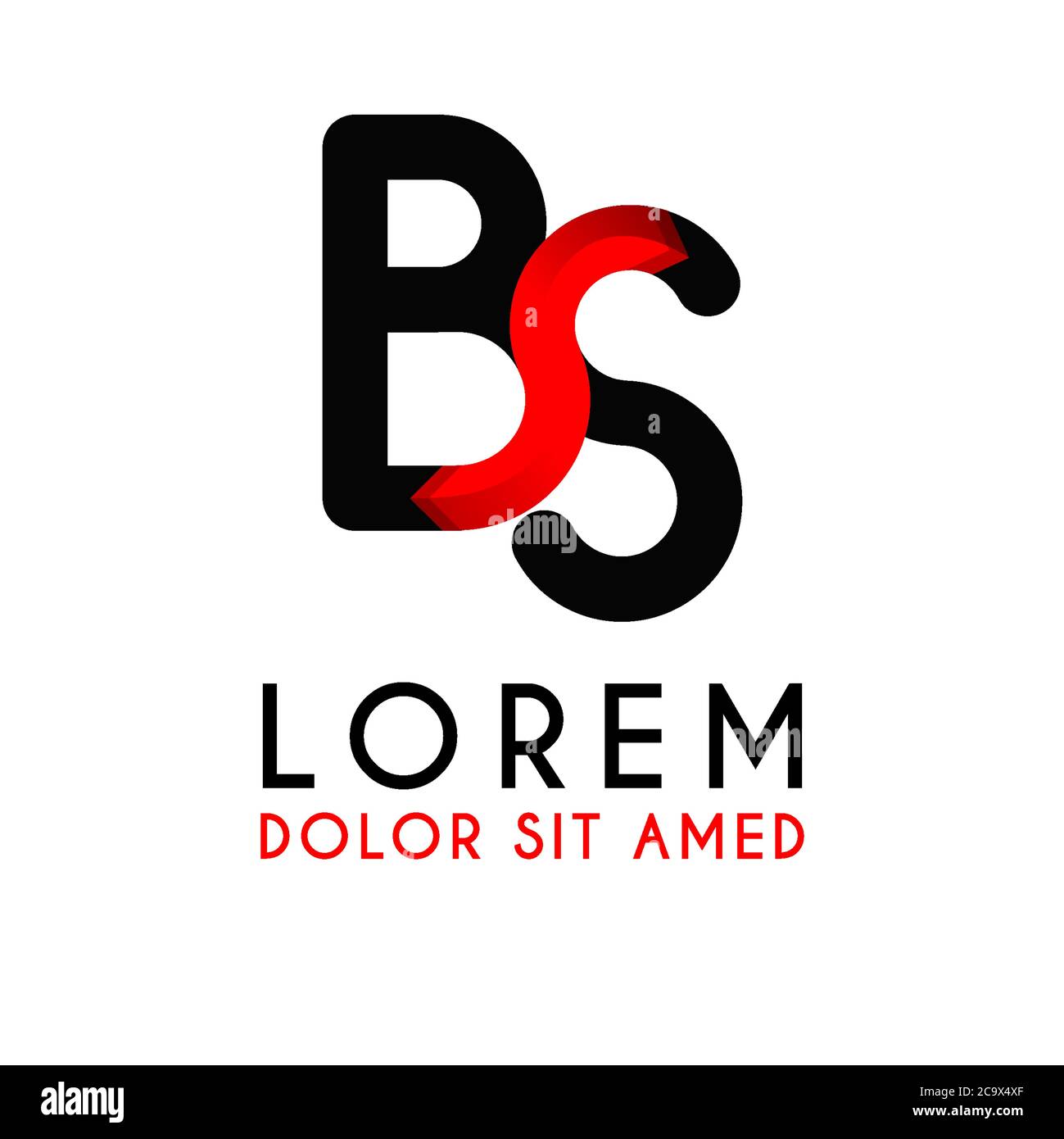 BS Letter black logo with gradient arrow Stock Vector Image & Art - Alamy