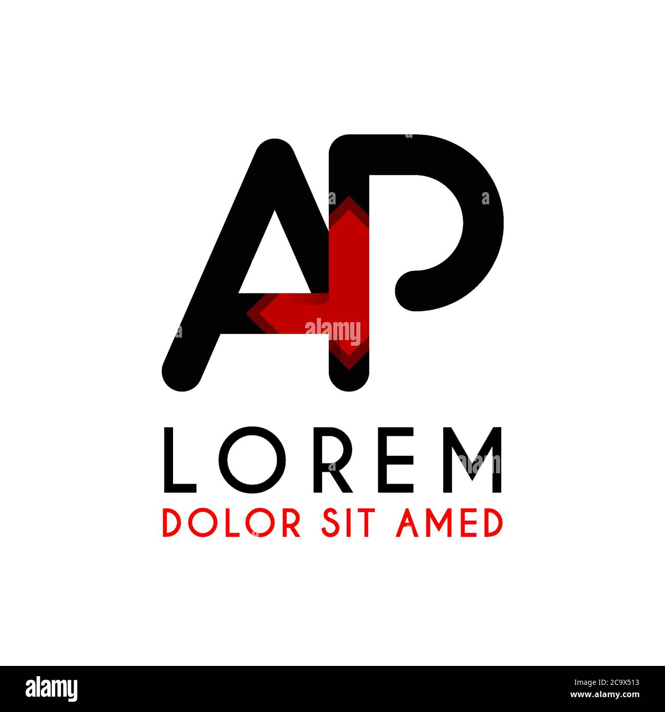 AP Letter black logo with gradient arrow Stock Vector Image & Art - Alamy