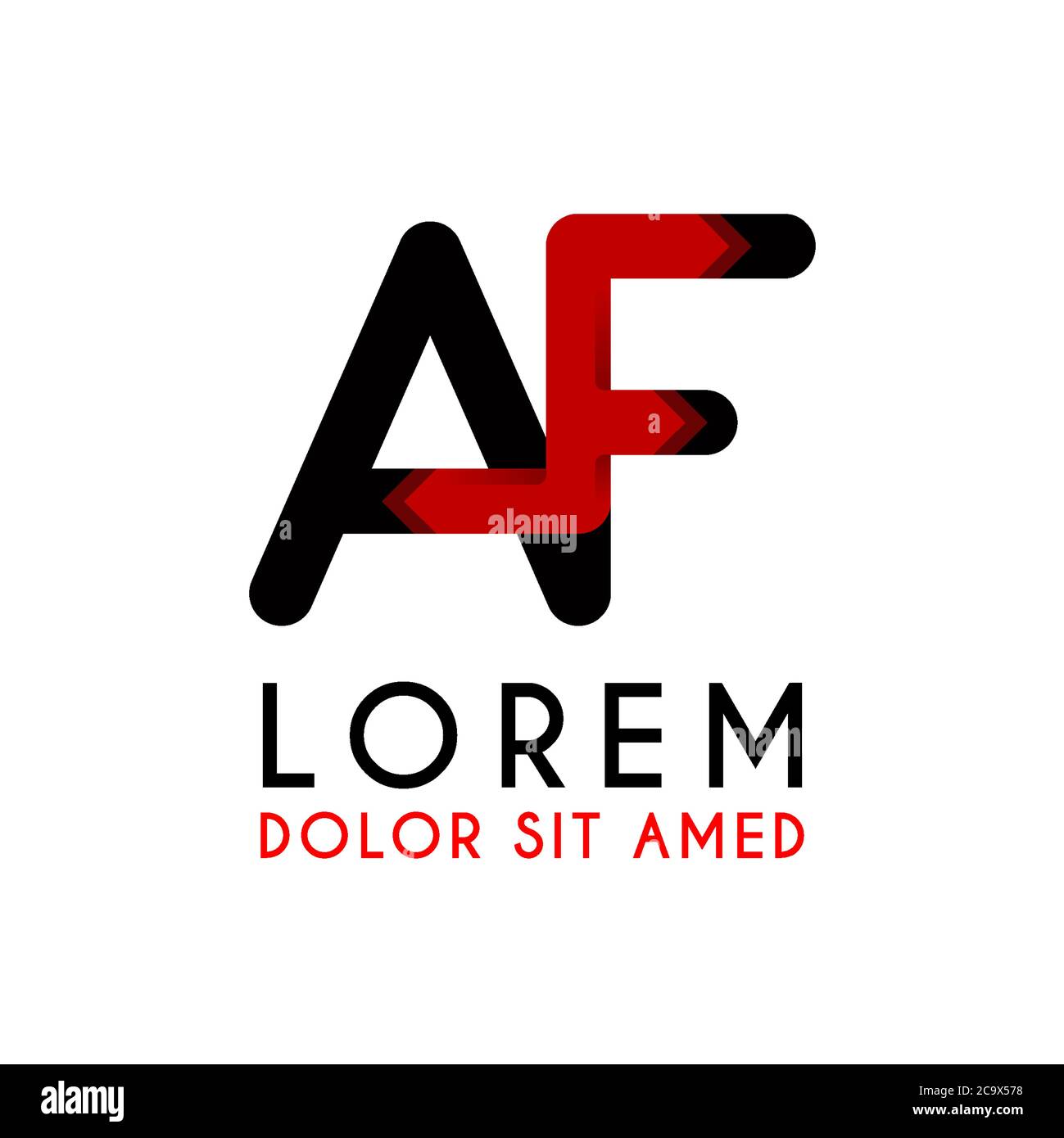 AF Letter black logo with gradient arrow Stock Vector Image & Art - Alamy