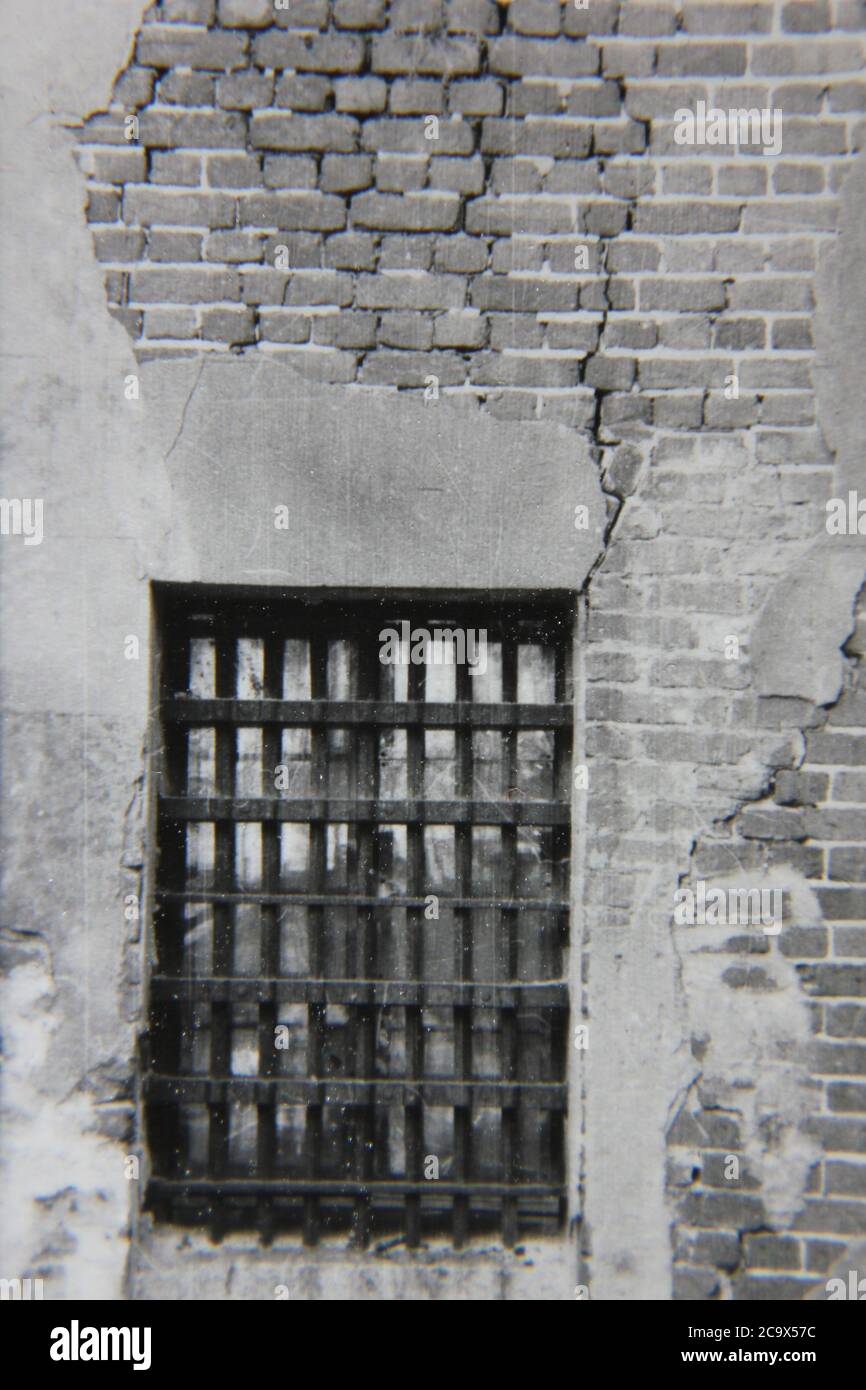 Fine 1970s vintage black and white photography of a scrappy city ...